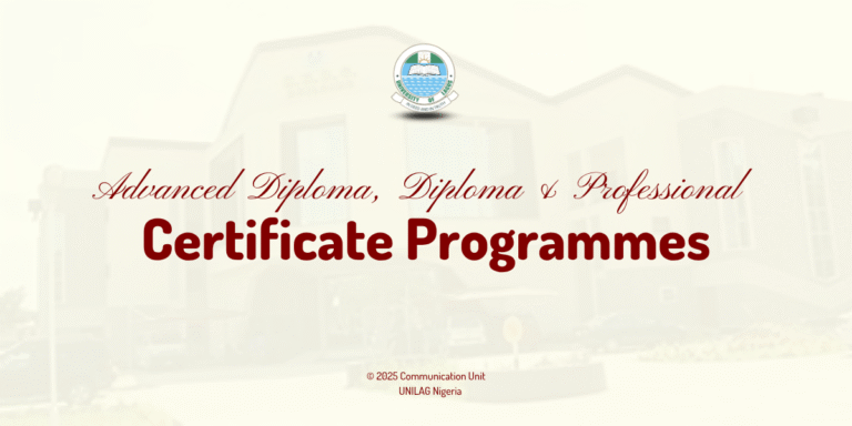 HRDC, UNILAG: 2025/2026 Admission into Advanced Diploma, Diploma and ...