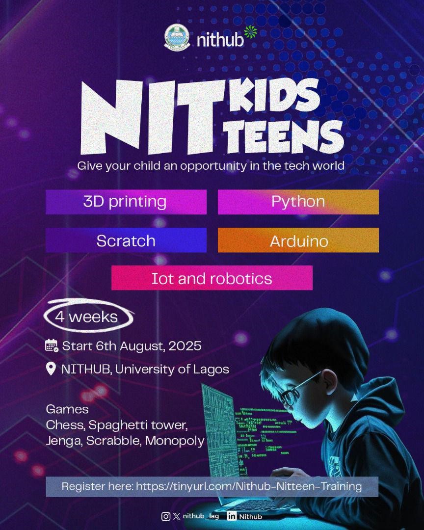 NITHUB-UNILAG Launches Tech Training for Kids and Teens - University Of Lagos