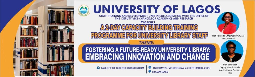 STDU UNILAG Holds Training for Library Staff, Sept. 23- 24 - University ...