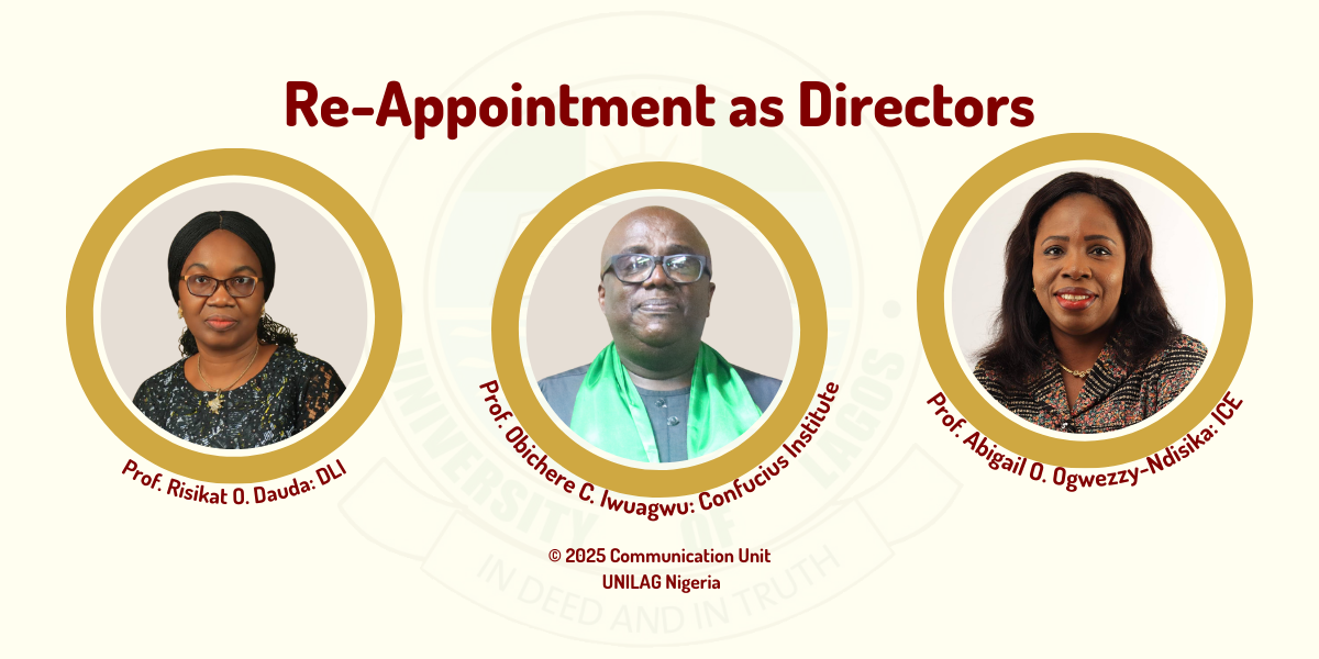 Re-Appointment: Profs. Dauda, Iwuagwu & Ogwezzy-Ndisika Continue as ...