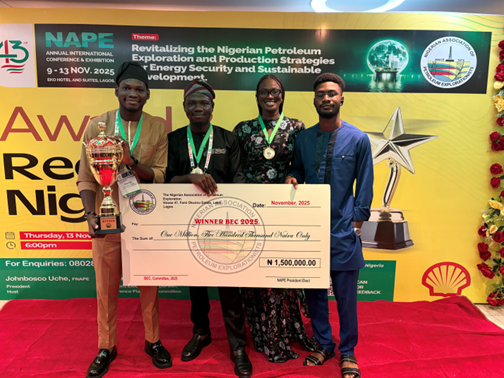 UNILAG Geosciences Shines as Students Win Top Prize at 2025 NAPE Basin ...