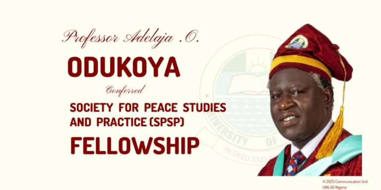 Society for Peace Studies and Practice (SPSP) Honours Professor Odukoya ...